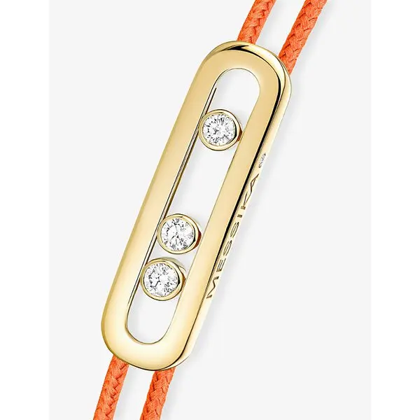 Messika 18ct Gold And Diamond Cord Bracelet - Yellow