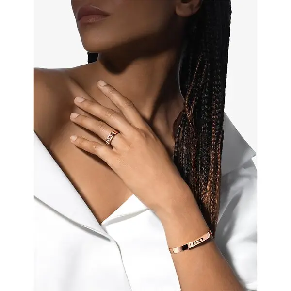 Messika Move Noa 18ct Gold And Diamond Bangle Bracelet - Pink