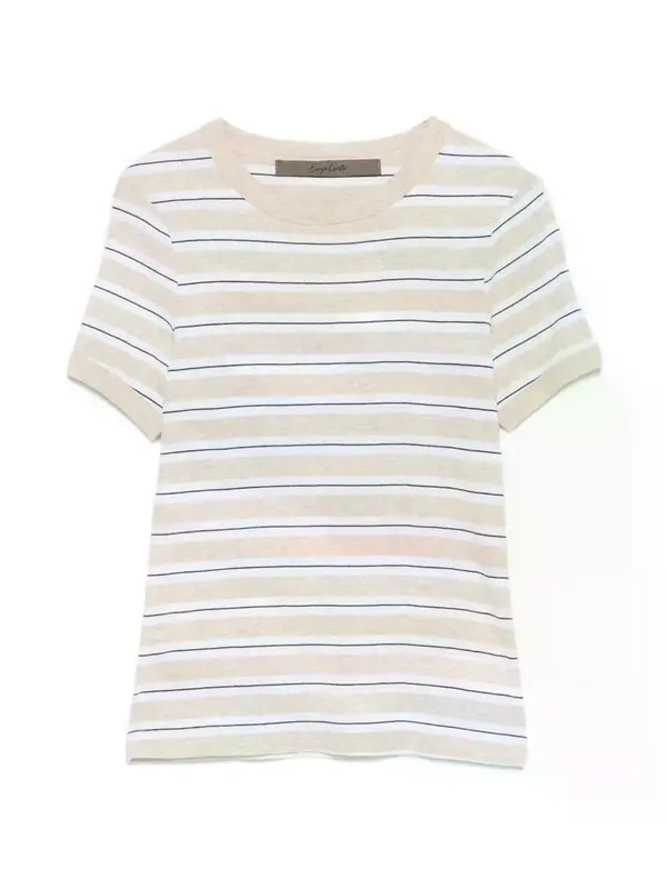 Enza Costa Striped Cotton T-shirt