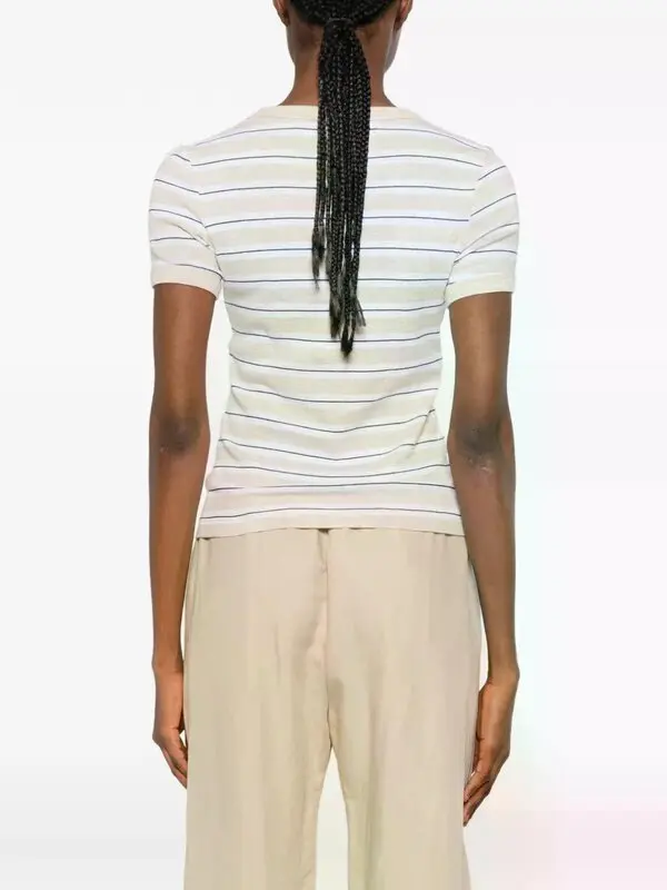 Enza Costa Striped Cotton T-shirt