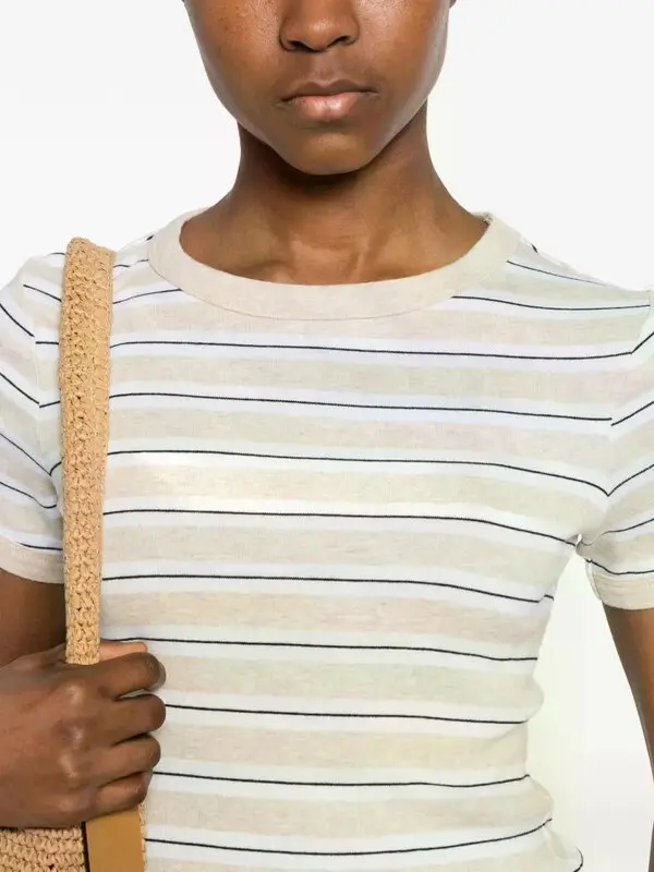 Enza Costa Striped Cotton T-shirt