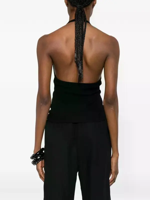 Enza Costa Ribbed Tank - Black