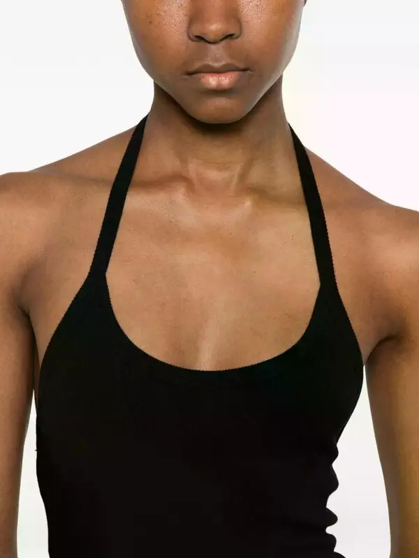 Enza Costa Ribbed Tank - Black