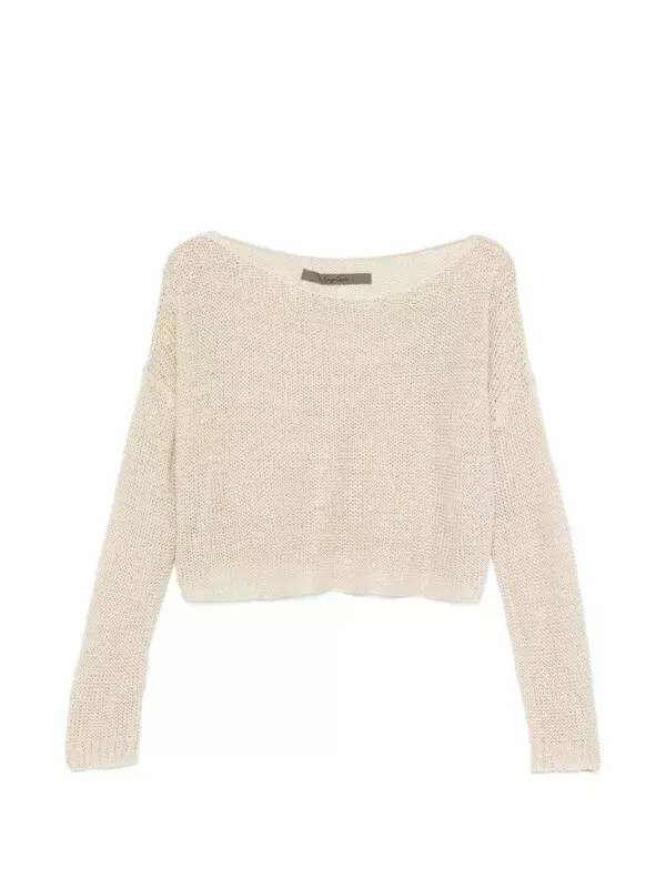 Enza Costa Open-knit Sweater - Neutrals
