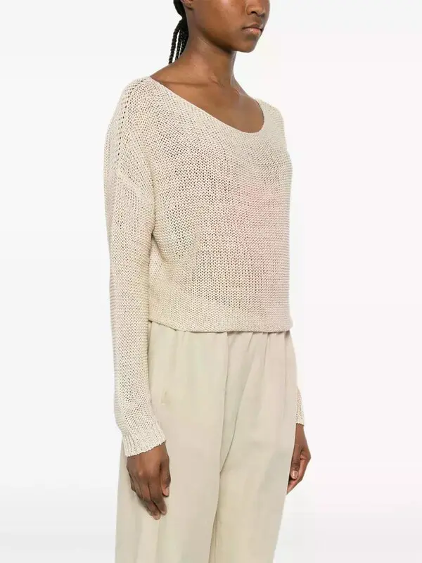 Enza Costa Open-knit Sweater - Neutrals