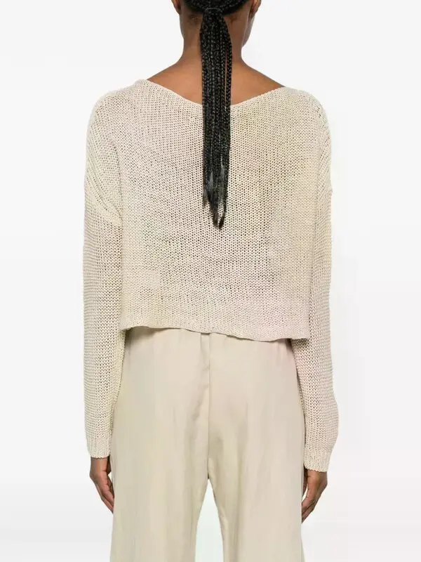 Enza Costa Open-knit Sweater - Neutrals