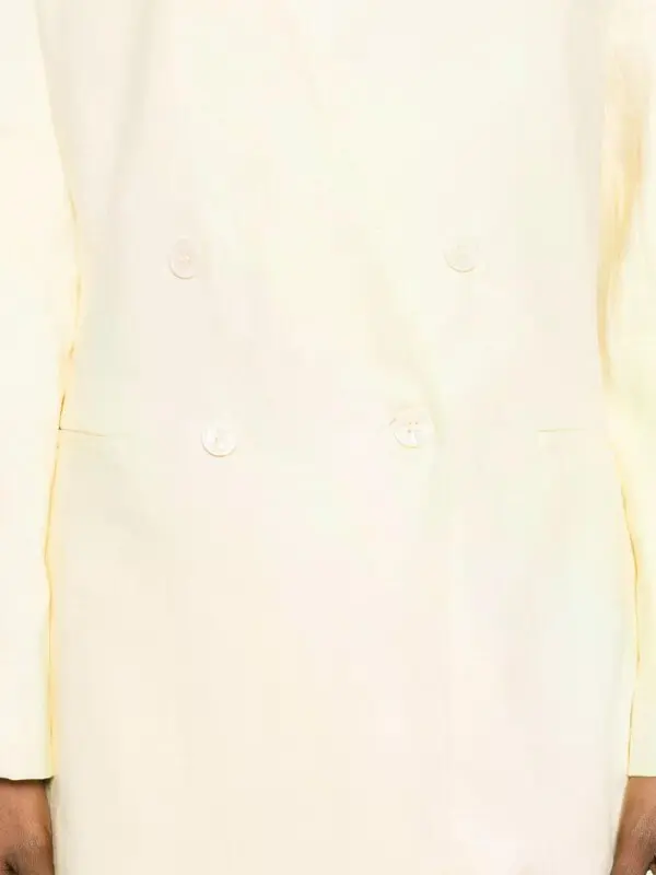Enza Costa Double-breasted Linen Blazer