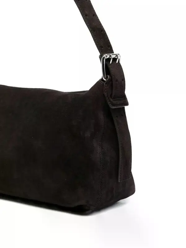 LEMAIRE Lemiare Belted Shoulder Bag In Suede - Brown