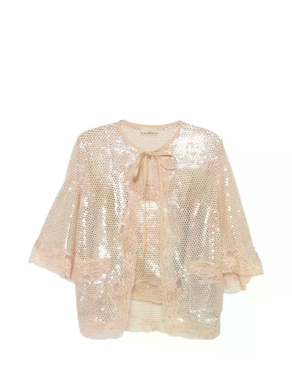 Elie Saab Cardigan And Top Set - Neutrals