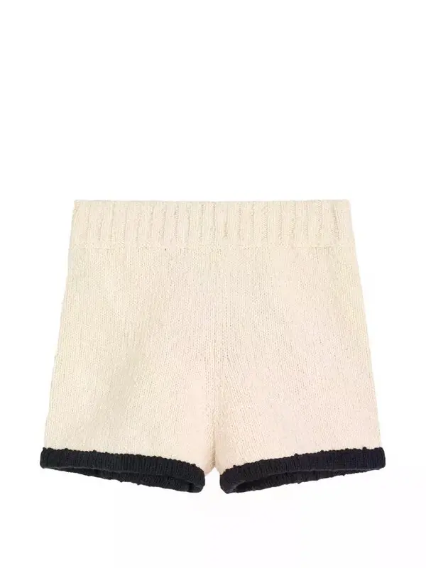BY MALENE BIRGER Rikka Colour Block Knit Shorts - Neutrals