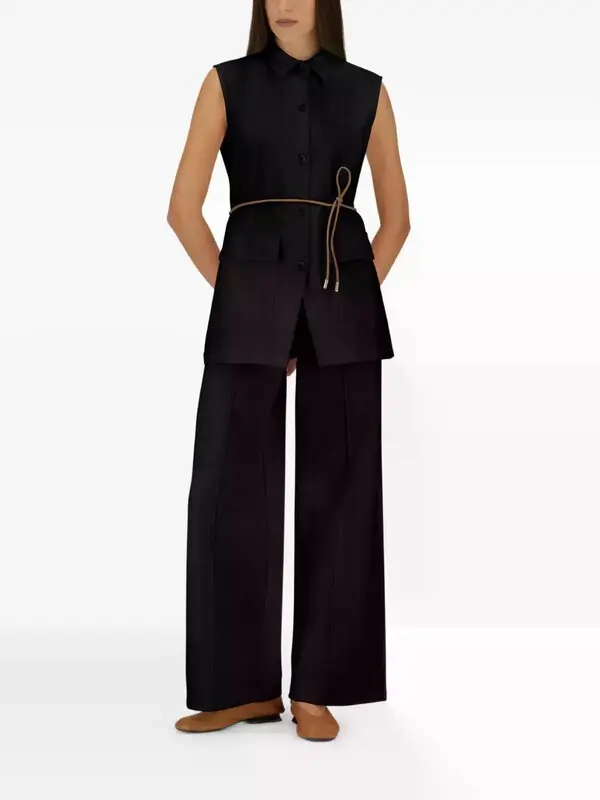Herno Belted Vest With Flap Pockets