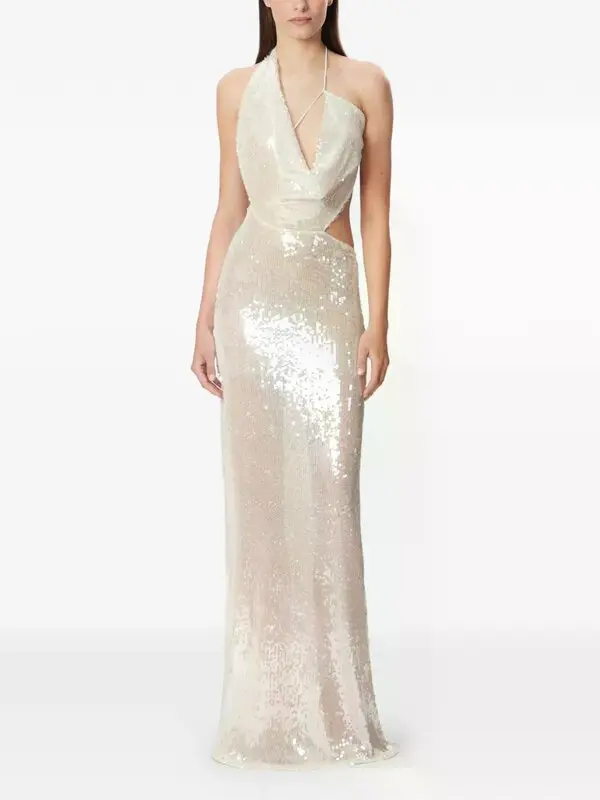 AMAZUIN Iselin Asymmetric Draped Maxi Dress
