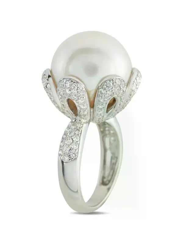 LB EXCLUSIVE Diamond And Pearl Ring - Silver