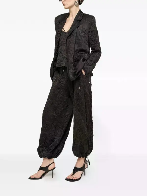 NISSA Crinkle Effect Drawstring Trousers