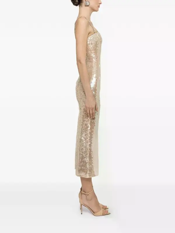 NISSA Sequin Embellished Midi Dress