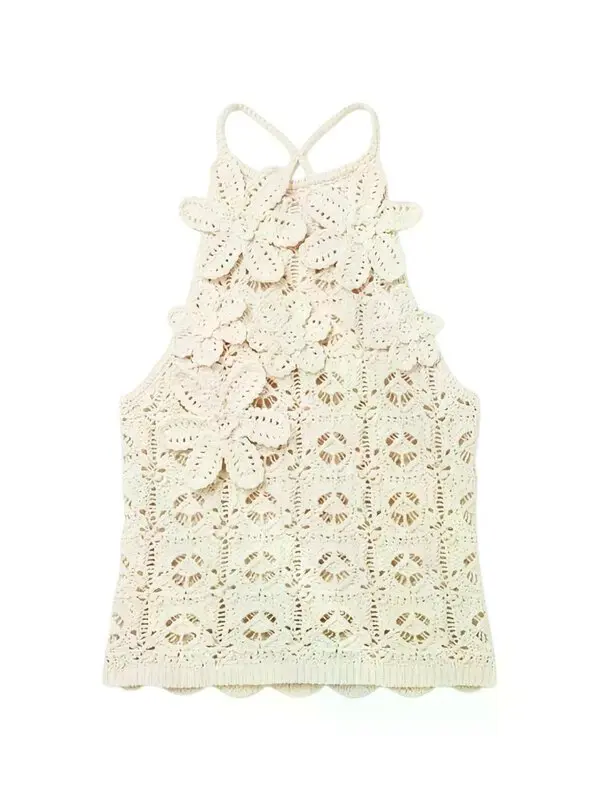 Pinko Crochet-effect Sleeveless Top