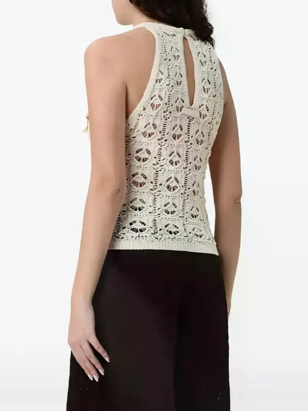 Pinko Crochet-effect Sleeveless Top