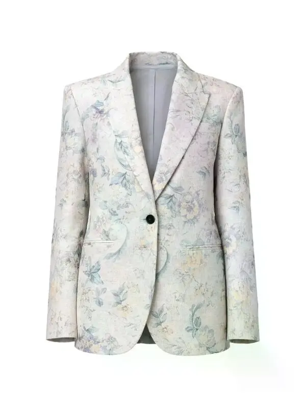 FORTE_FORTE Floral-print Single-breasted Blazer