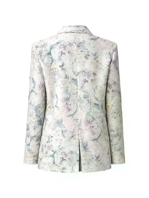 FORTE_FORTE Floral-print Single-breasted Blazer