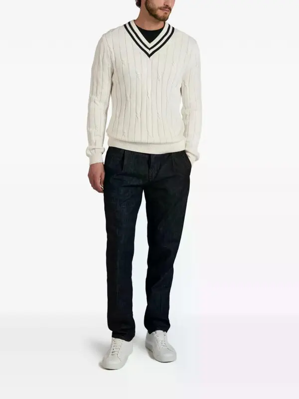 SLOWEAR Pleated Denim Trousers