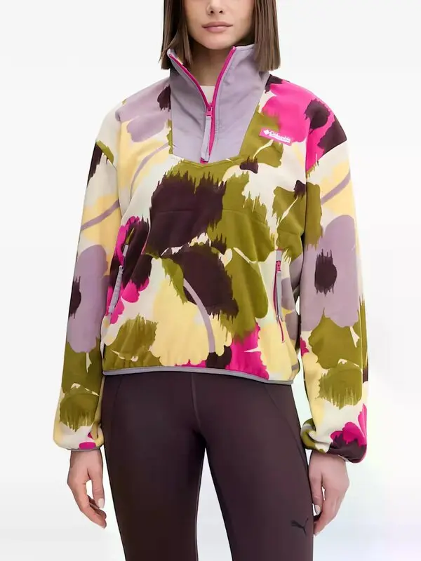 Columbia Floral Zip Top