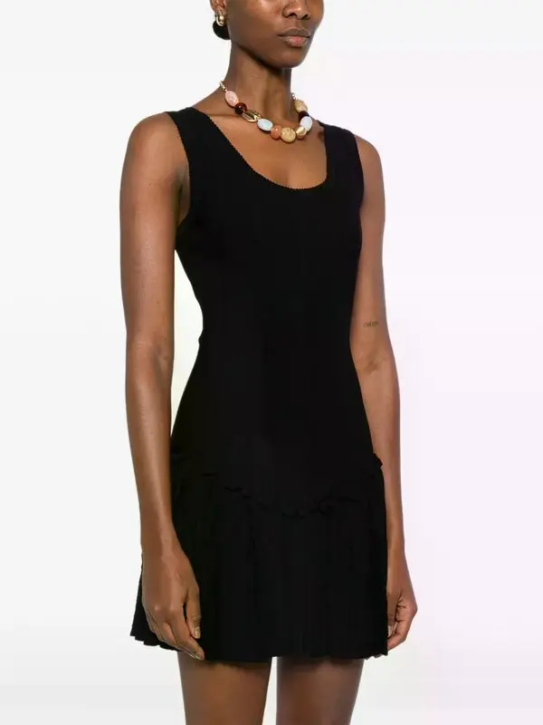 Sandro Ruffled Knitted Mini Dress