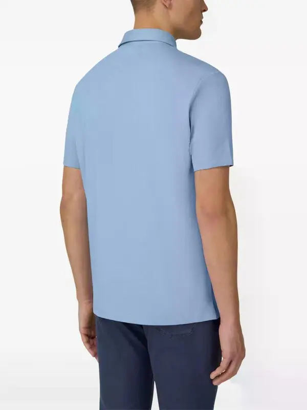 Boggi Milano Button-front Polo Shirt - Blue