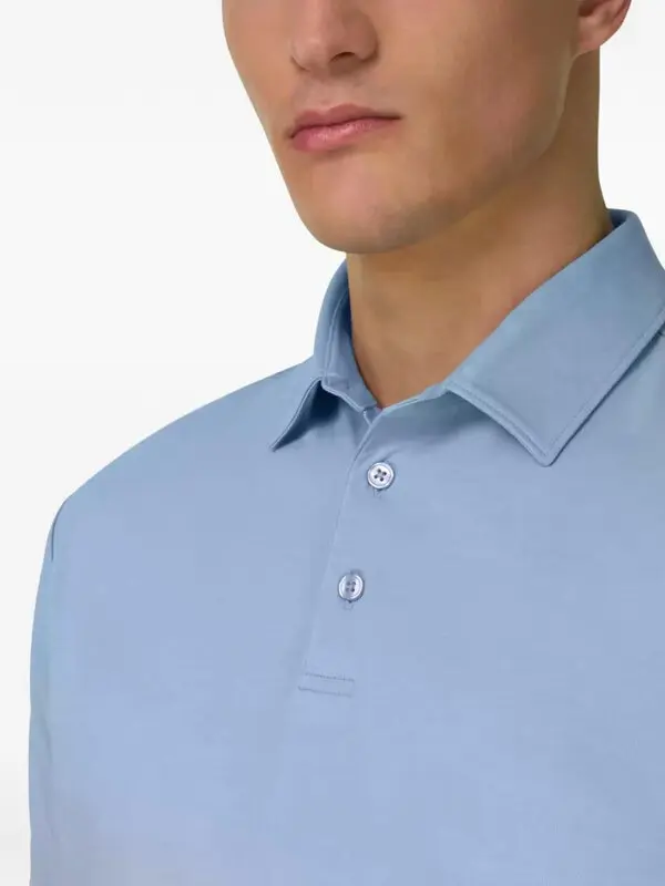 Boggi Milano Button-front Polo Shirt - Blue
