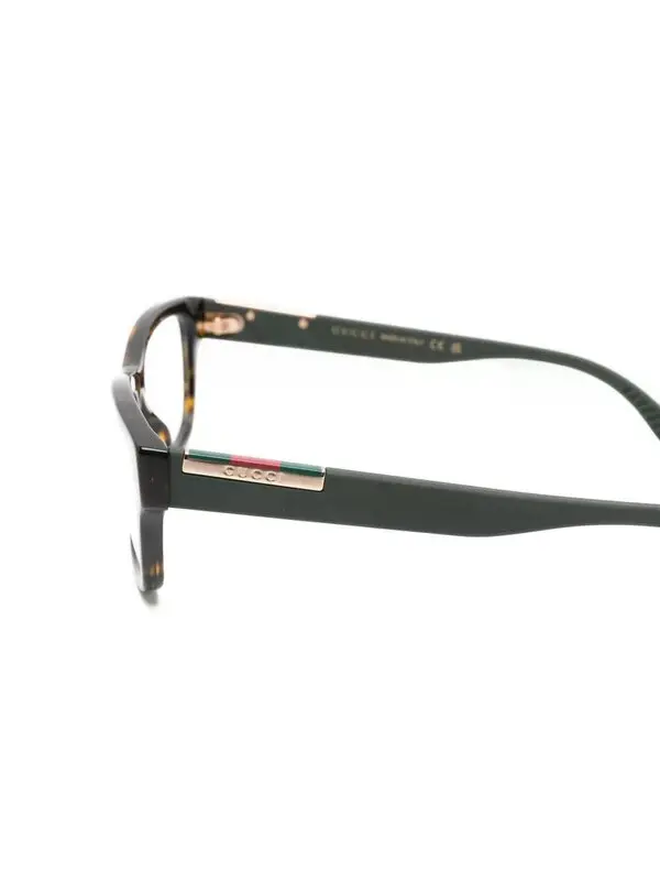 Gucci Rectangle-frame Glasses - Brown