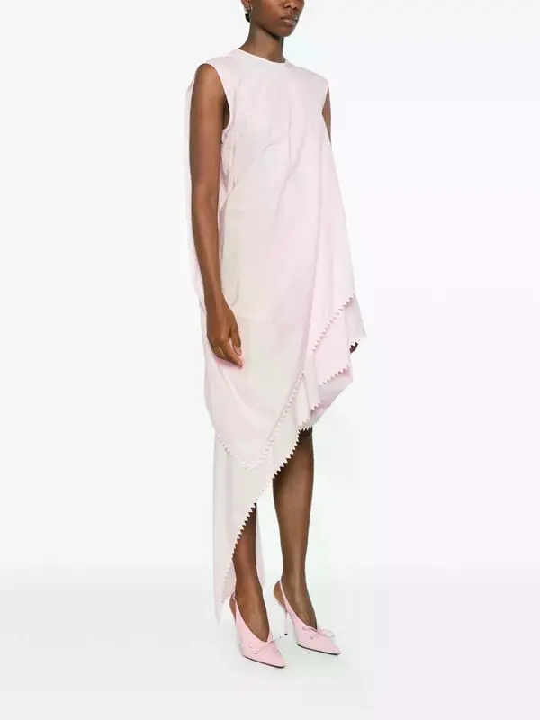 Jacquemus Traversin Maxi Dress With Zigzag Trim - Pink