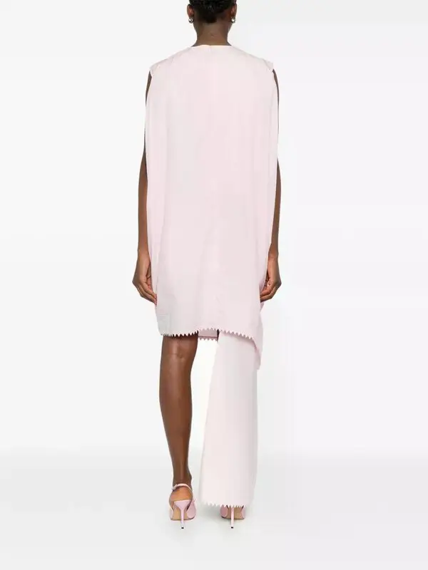 Jacquemus Traversin Maxi Dress With Zigzag Trim - Pink
