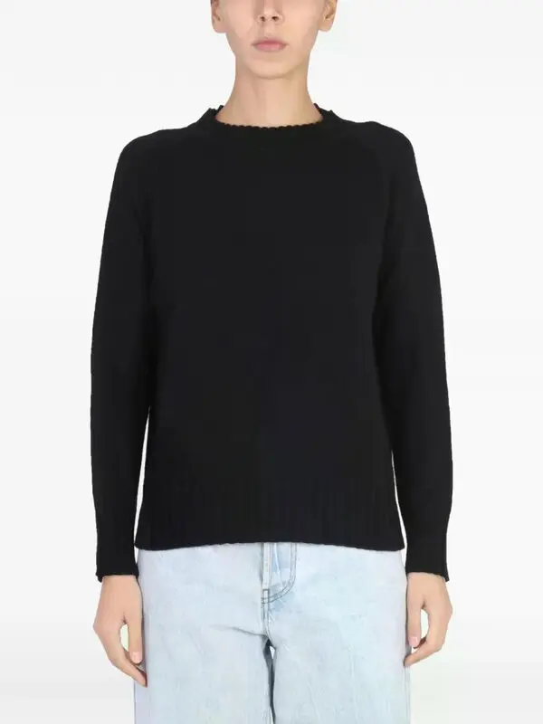 LIM BY STEFANO MORTARI Scalloped Wool Jersey Top
