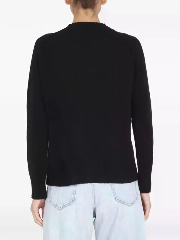 LIM BY STEFANO MORTARI Scalloped Wool Jersey Top