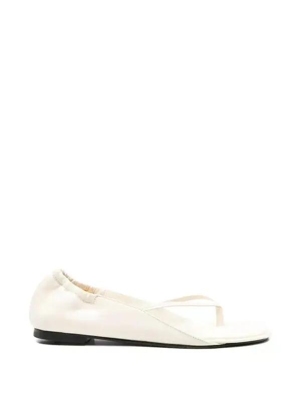 Jacquemus Nappa Leather Flat Sandals - Neutrals