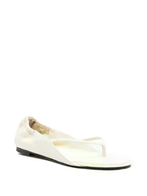 Jacquemus Nappa Leather Flat Sandals - Neutrals