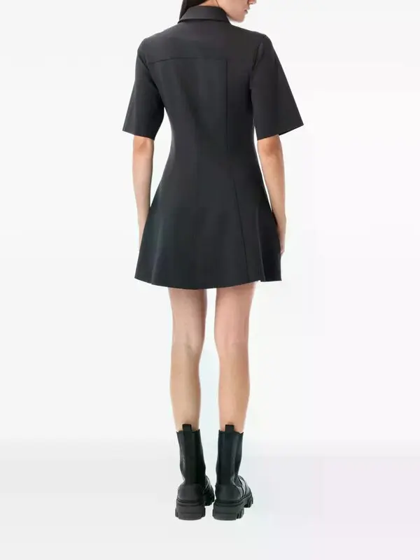 GANNI Collared Flared Mini Dress