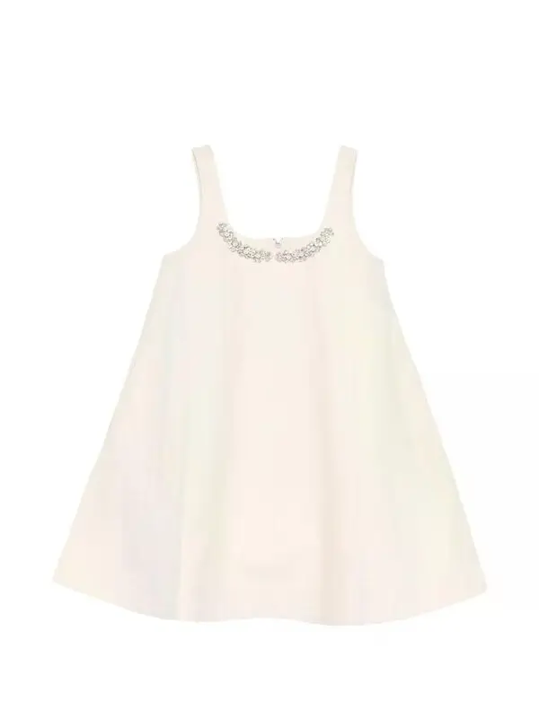 Simone Rocha Embellished A-line Mini Dress - Neutrals