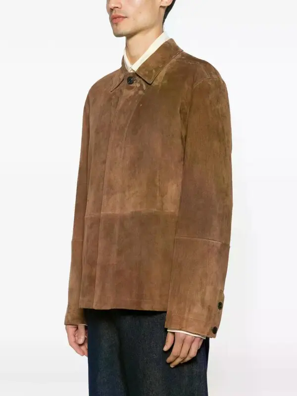 THE ROW Ulrich Suede Jacket - Brown