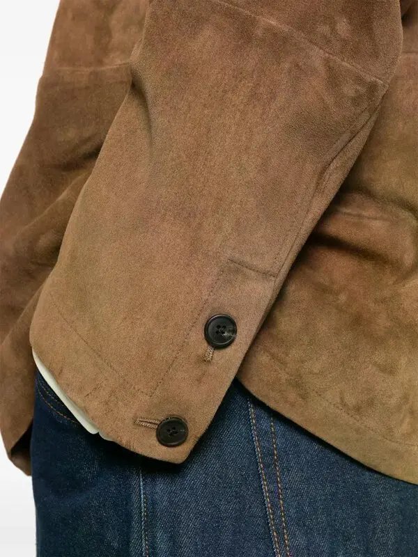 THE ROW Ulrich Suede Jacket - Brown