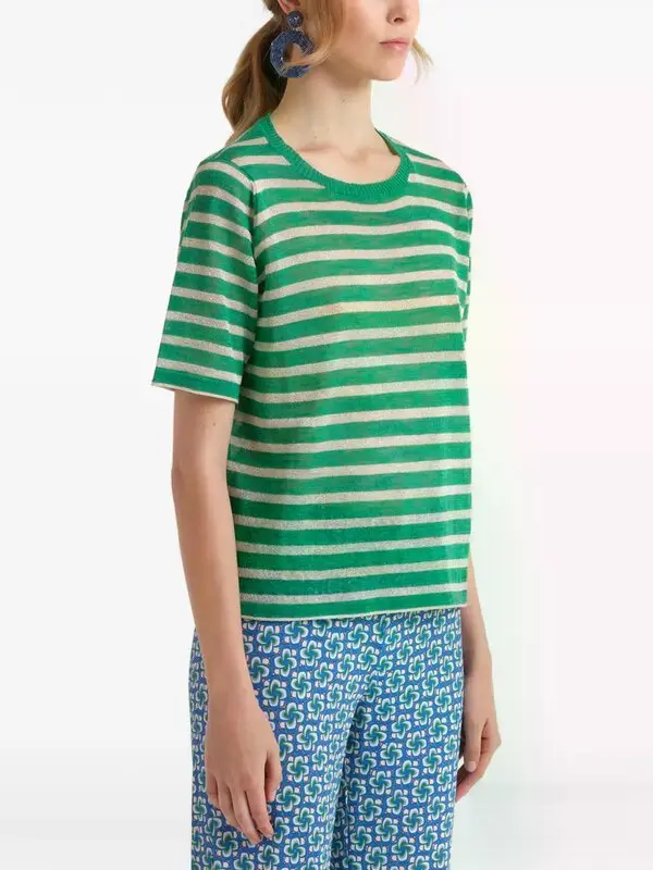 Malìparmi Striped Round-neck T-shirt - Green