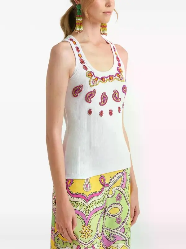 Malìparmi Ribbed Embroidered Tank Top