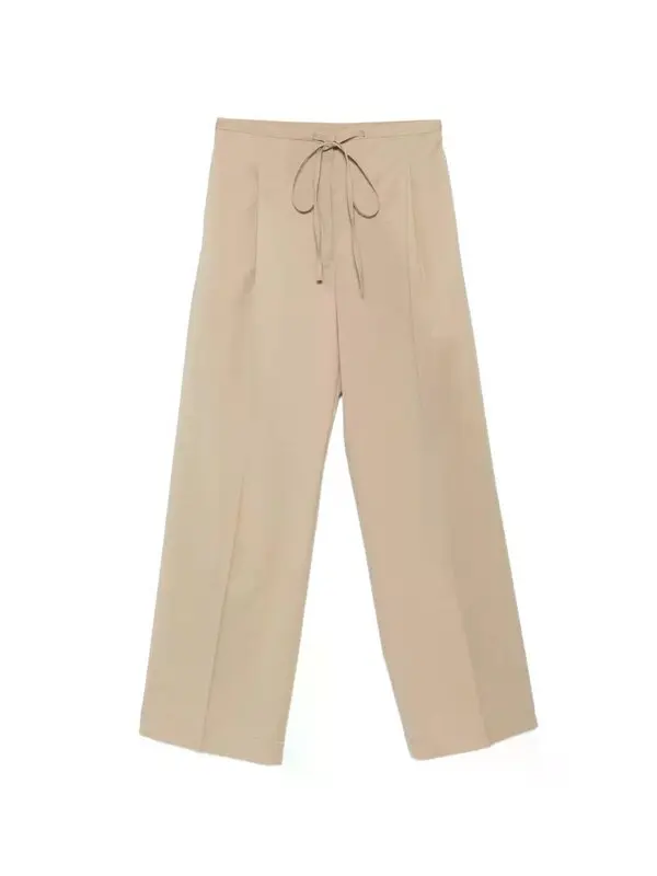 RÓHE Drawstring Pleated Trousers - Neutrals