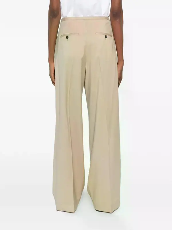 RÓHE Drawstring Pleated Trousers - Neutrals