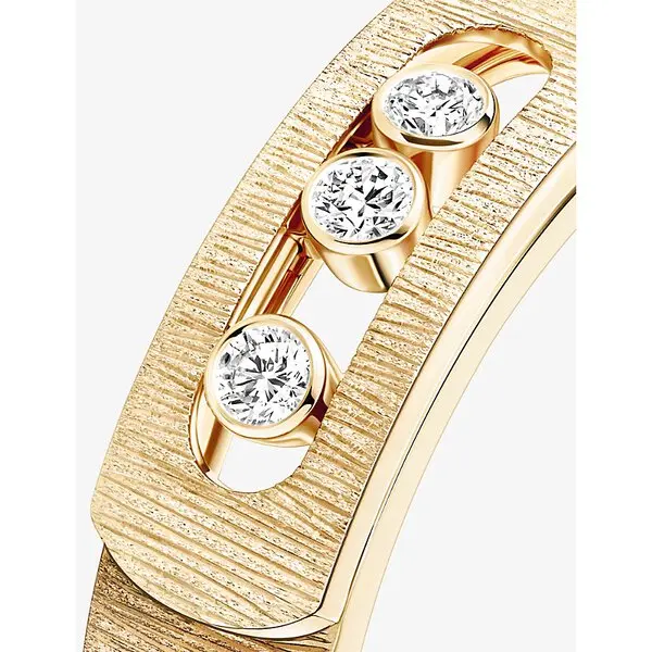 Messika Move Noa Chiseled 18ct Gold And Diamond Ring - Yellow