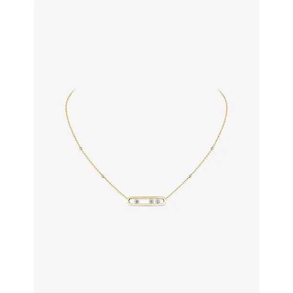 Messika Move Classique 18ct Gold And Diamond Necklace - Yellow