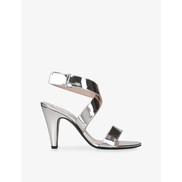 Alaïa Crossover Leather Heeled Sandals