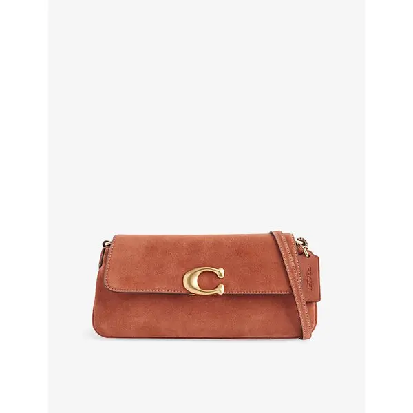 COACH Suede Shoulder Bag - Clay