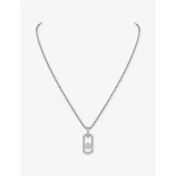 Messika So Move Pavé Diamond Pendant Necklace - Grey