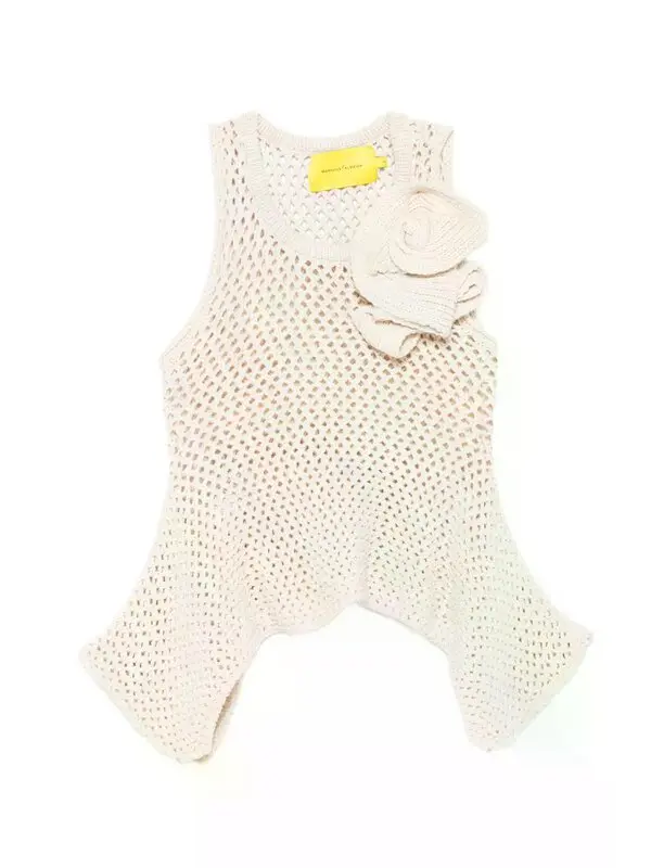 MARQUES' ALMEIDA Flower Asymmetric Knit Top