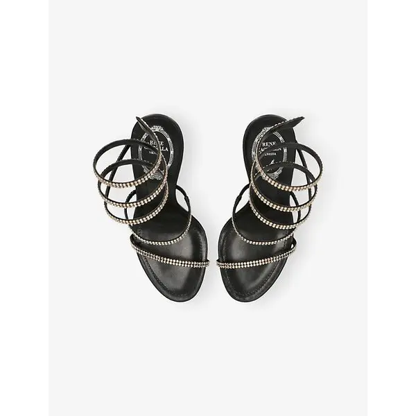 Rene Caovilla Cleo Ii 105 Jewel-embellished Heeled Sandals - Blk/other